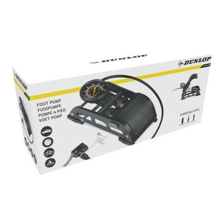 Dunlop double foot pump with pressure gauge - ak24parts.com